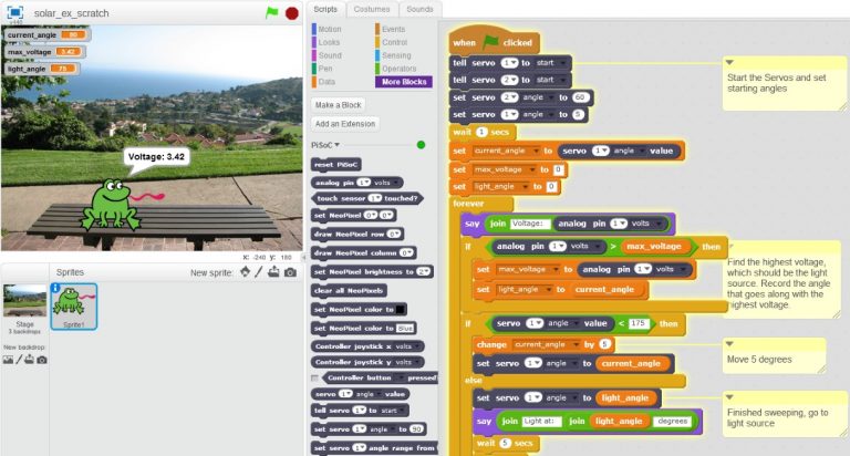 Sun Tracker: In Scratch, Python, and PSoC Creator – Embedit Electronics